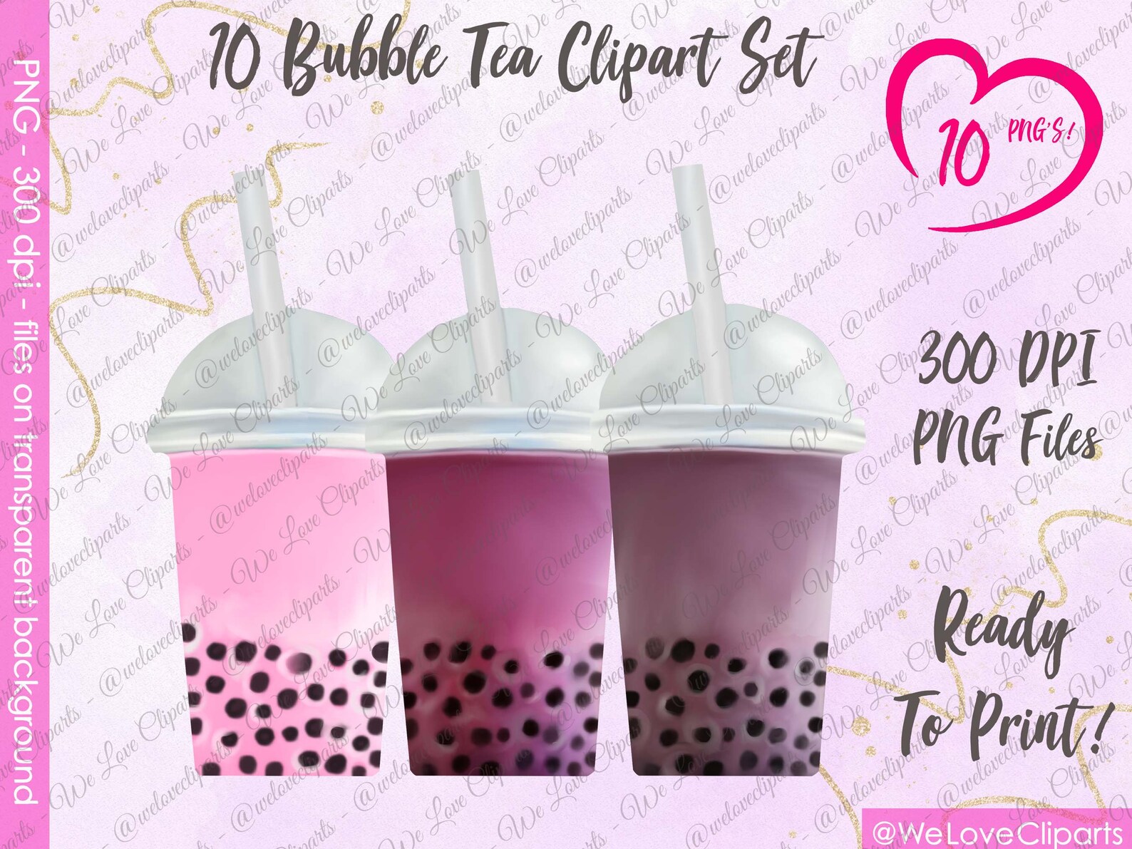 Drinks Clipart: Bubble Tea Add-on for Best Friends Illustrations WLC035 ...