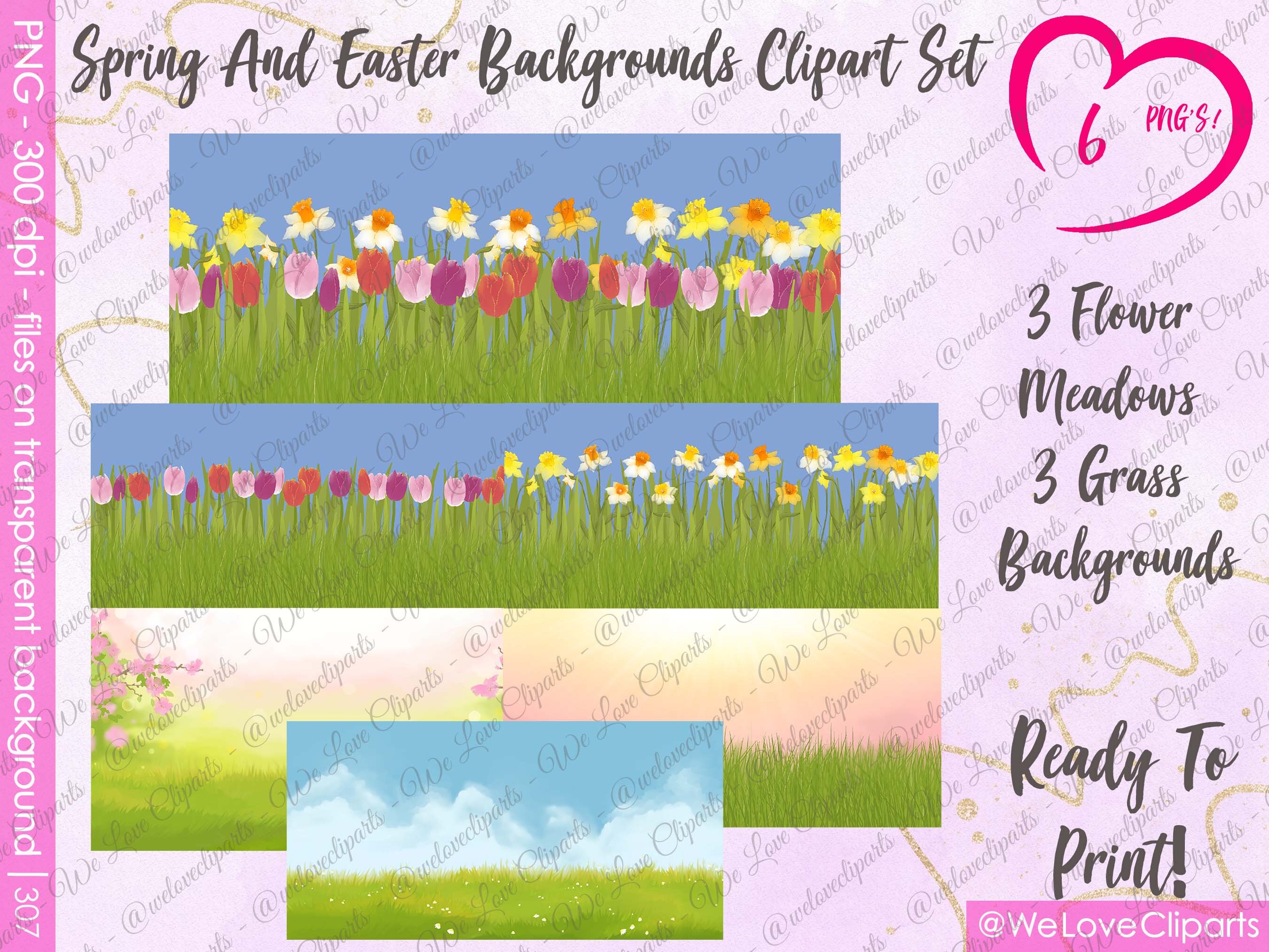 Easter Background SVG: Floral Garden Backgrounds for Sister SVG WLC307 ...