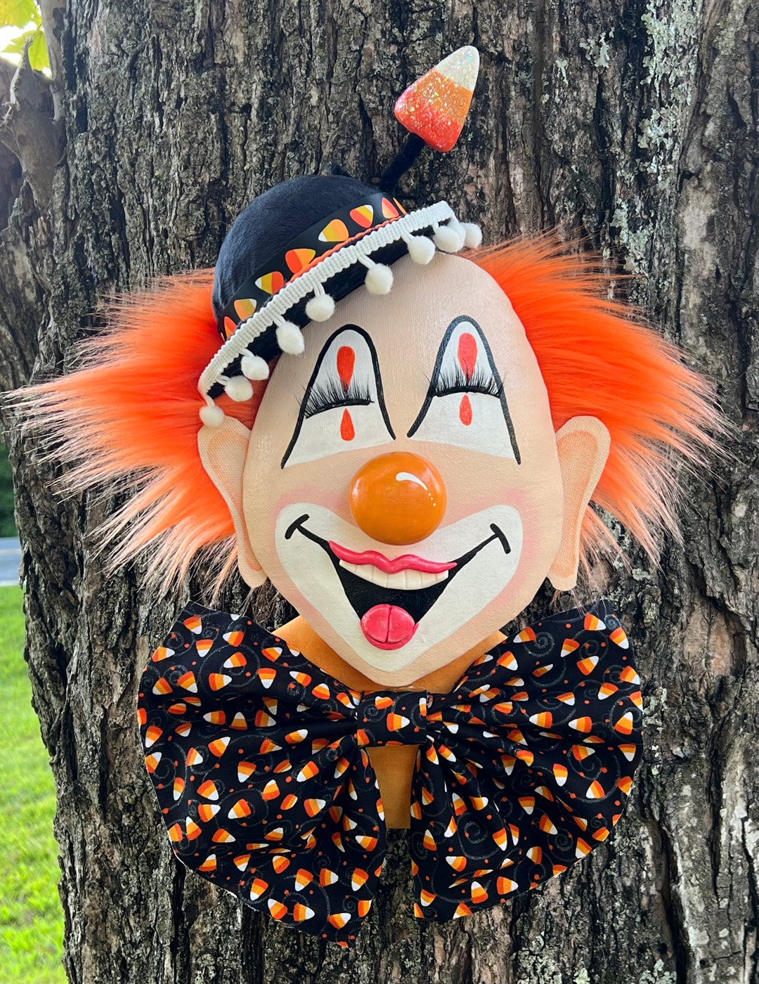 Candy Corn Clown, Chuckles Attachment, Halloween Attachment, - Etsy