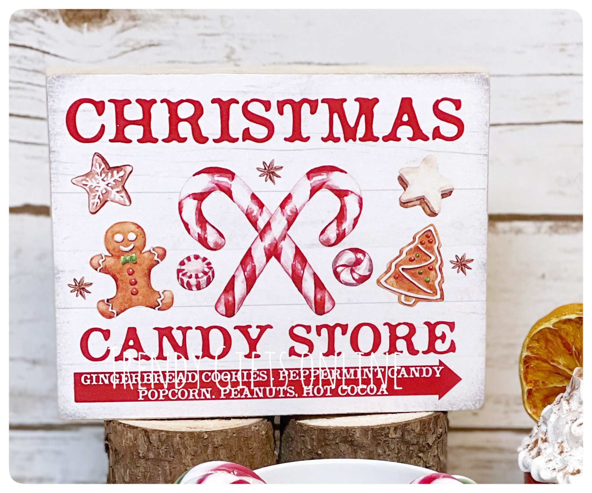 Santa’s Sweet Shop Sign - Etsy