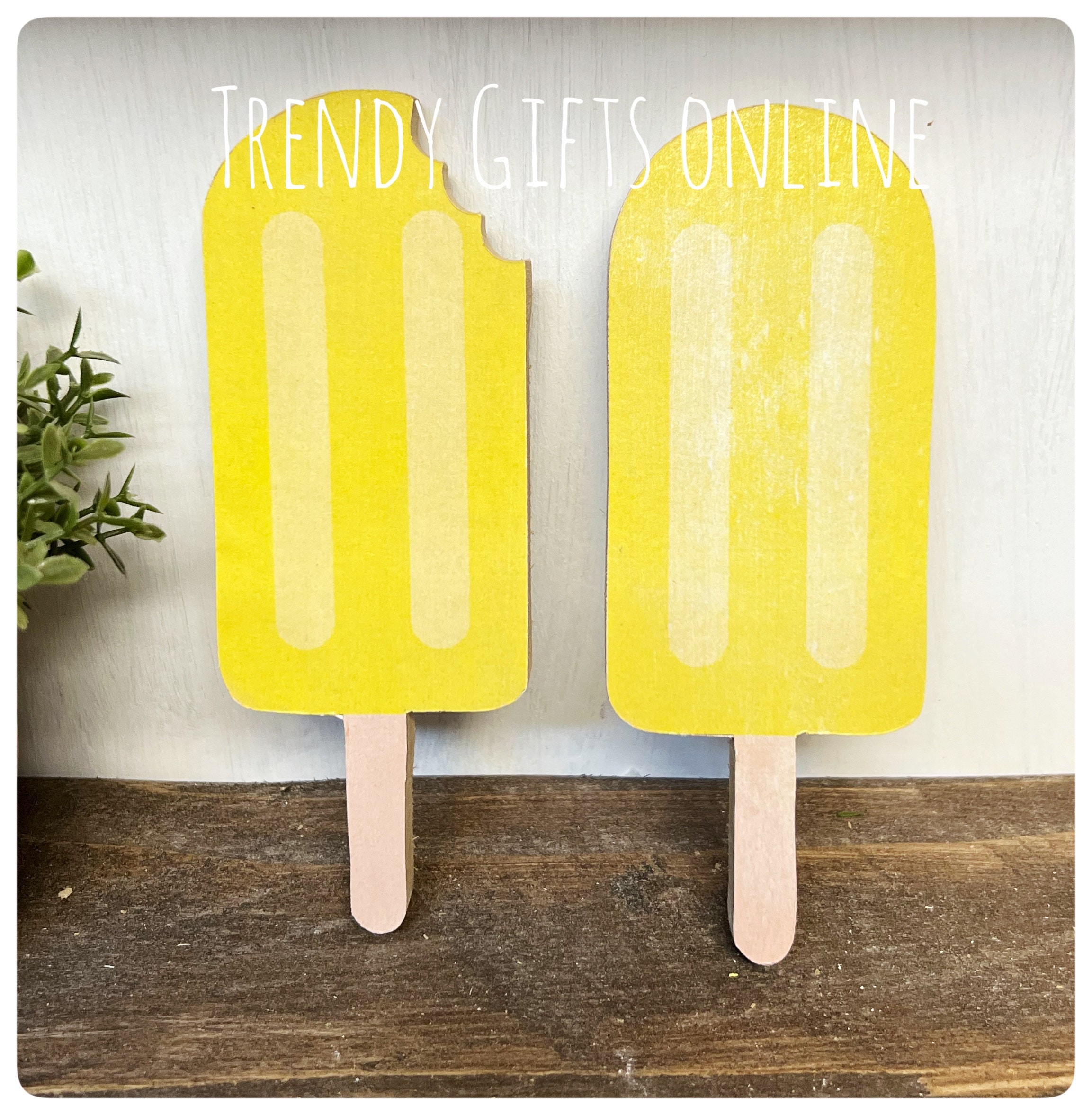 Wooden Popsicle Sign Summer Tiered Tray Decor Watermelon - Etsy