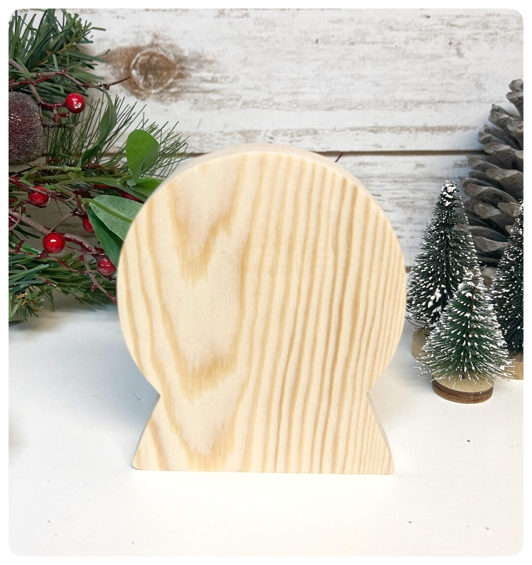 Wooden Snow Globe Unfinished Blank Shape Hand Cutout Woodworking ...
