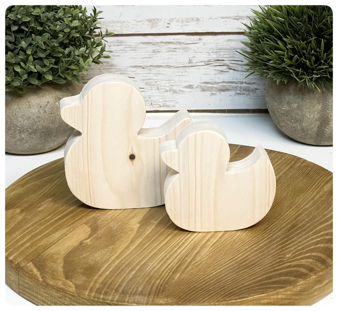 Wooden Duck Shape, Set of Two, Handmade, Hand Cutout, Rustic Decor ...