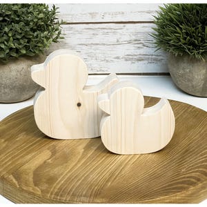 Wooden Duck Shape, Set of Two, Handmade, Hand Cutout, Rustic Decor ...