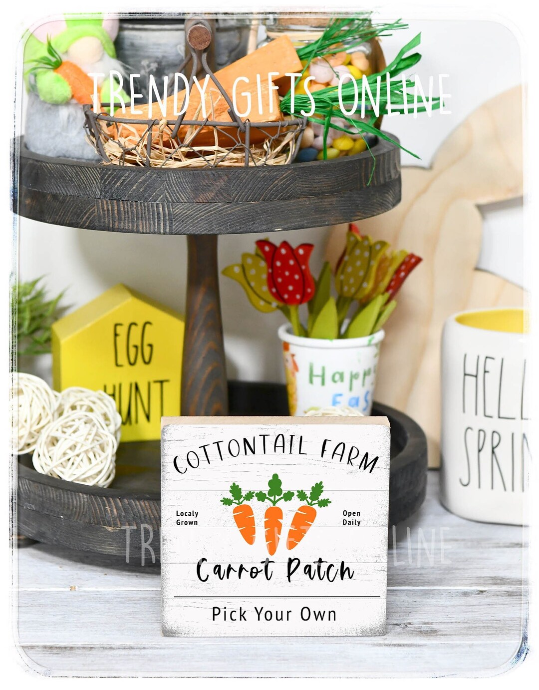 Cottontail Farm Carrot Patch Sign, Easter/spring Decor, Farmhouse ...
