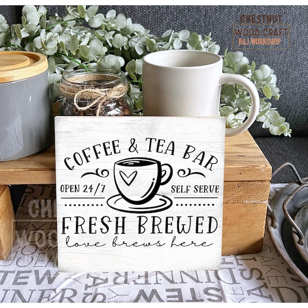 Coffee and Tea Bar Sign - Etsy