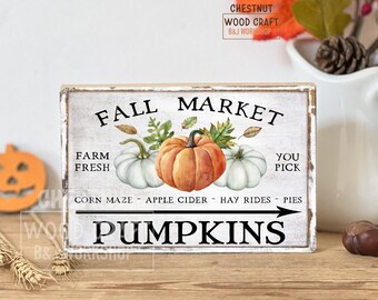 Hello Fall Wooden Block Sign, Simple Fall Tiered Tray Decor, Hello Fall ...