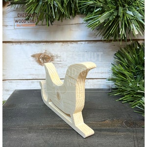 Wooden Santa's Sleigh Unfinished Craft Blank Wood Sign Shape ...