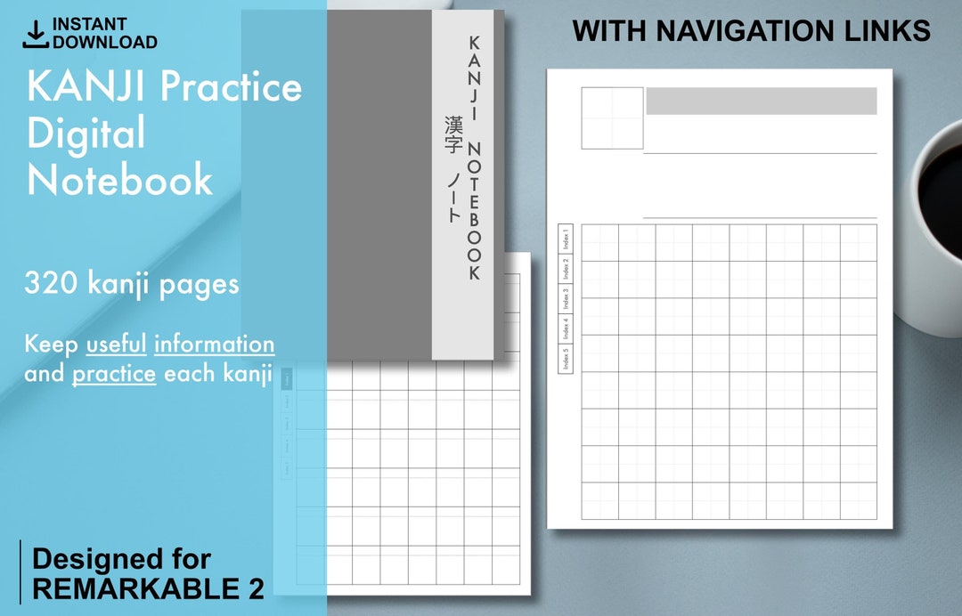 Kanji Study Notebook for Remarkable 2 - Etsy