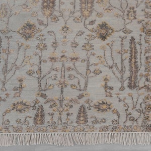 2.6x10 Tree of Life Runner Rug Vintage Rug 100% Handmade Wool & Silk ...