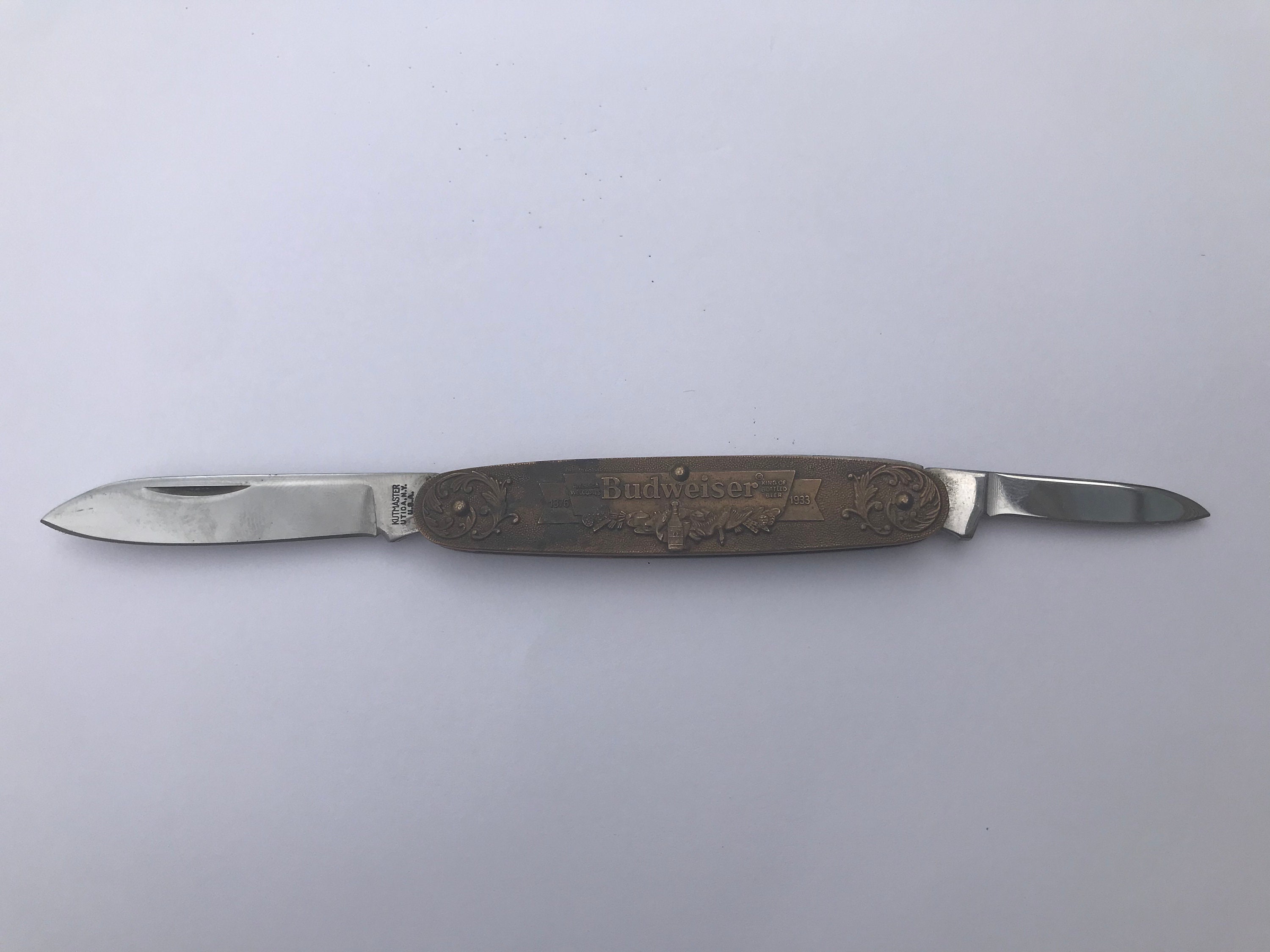 Budweiser Kutmaster Knife 2 Blade Knife Clydesdale Horses - Etsy