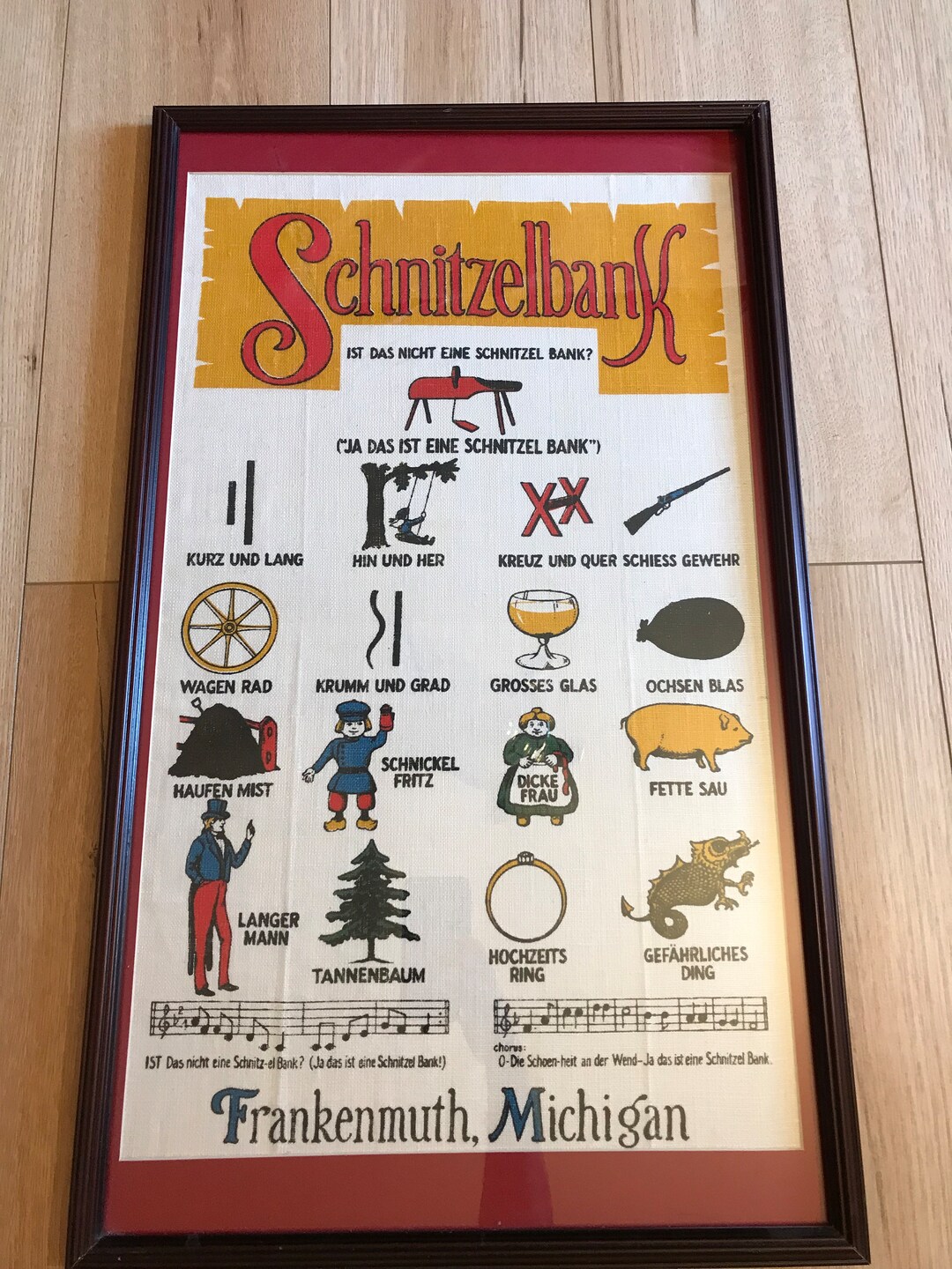 Vintage Schnitzelbank Song Poster - Etsy