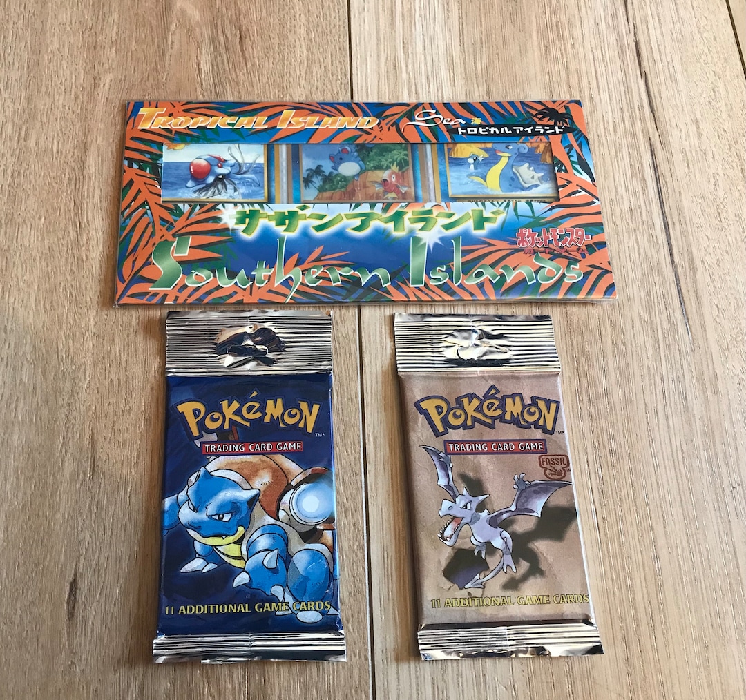 Rare WOTC Pokémon Bundle Base Booster, Fossil Booster and Southern ...
