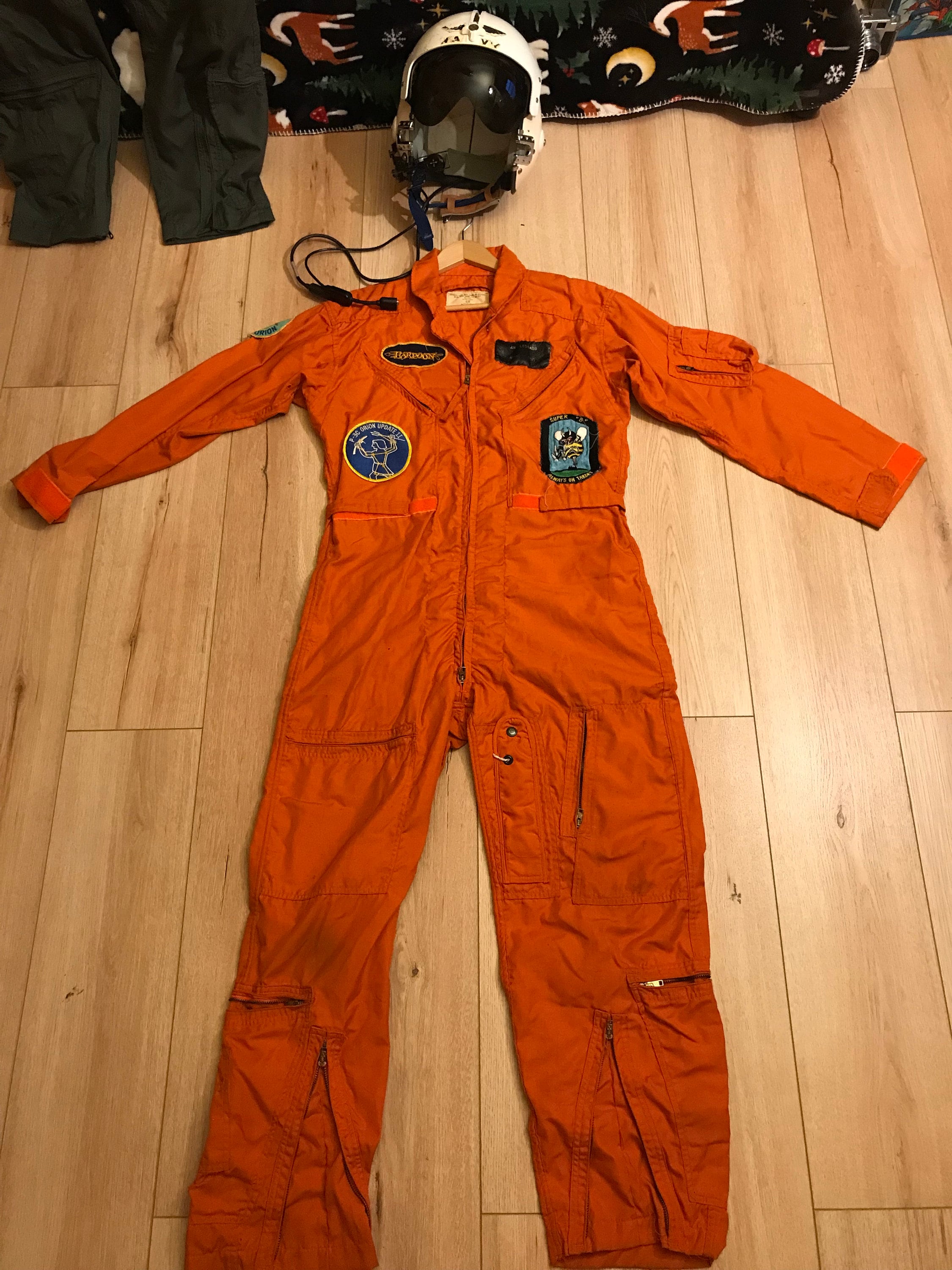 Vintage U.S. Navy Pilot Helmet PLUS Pilot Flight Jumpsuit & Flying ...