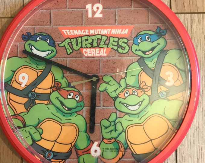 Vintage Teenage Mutant Ninja Turtles Cereal Wall Clock 1989 Rare - Etsy