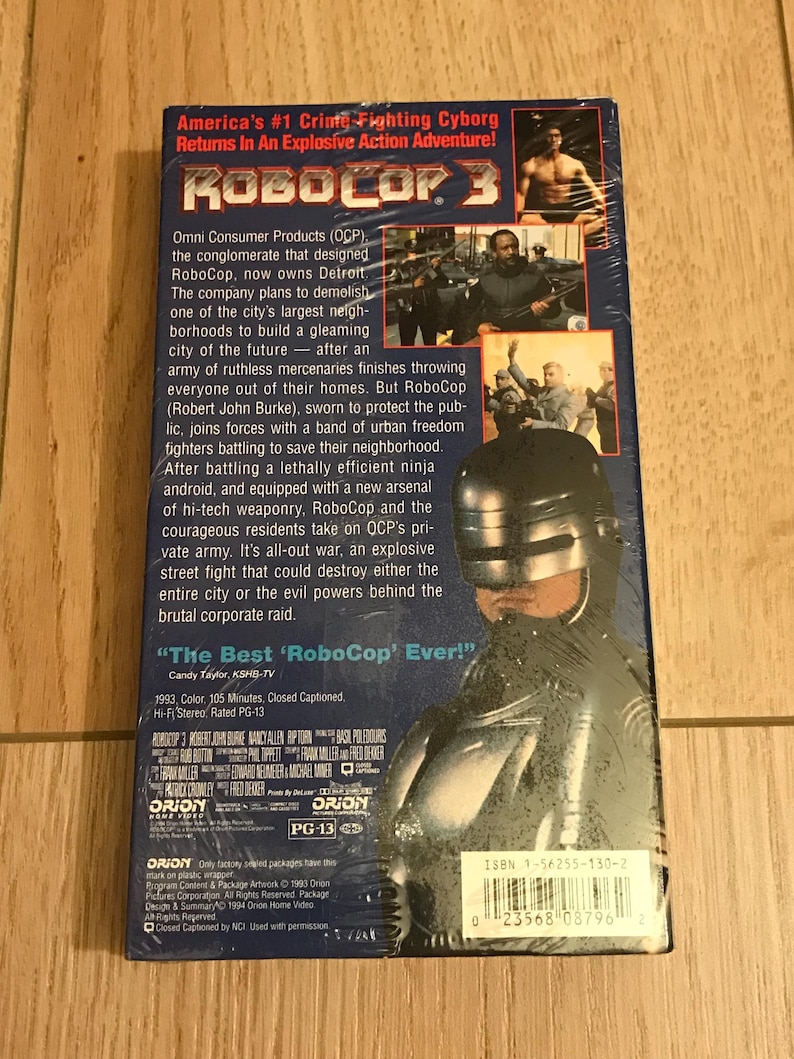 Rare Robocop 3 VHS SEALED!! Orion Home Video - Etsy