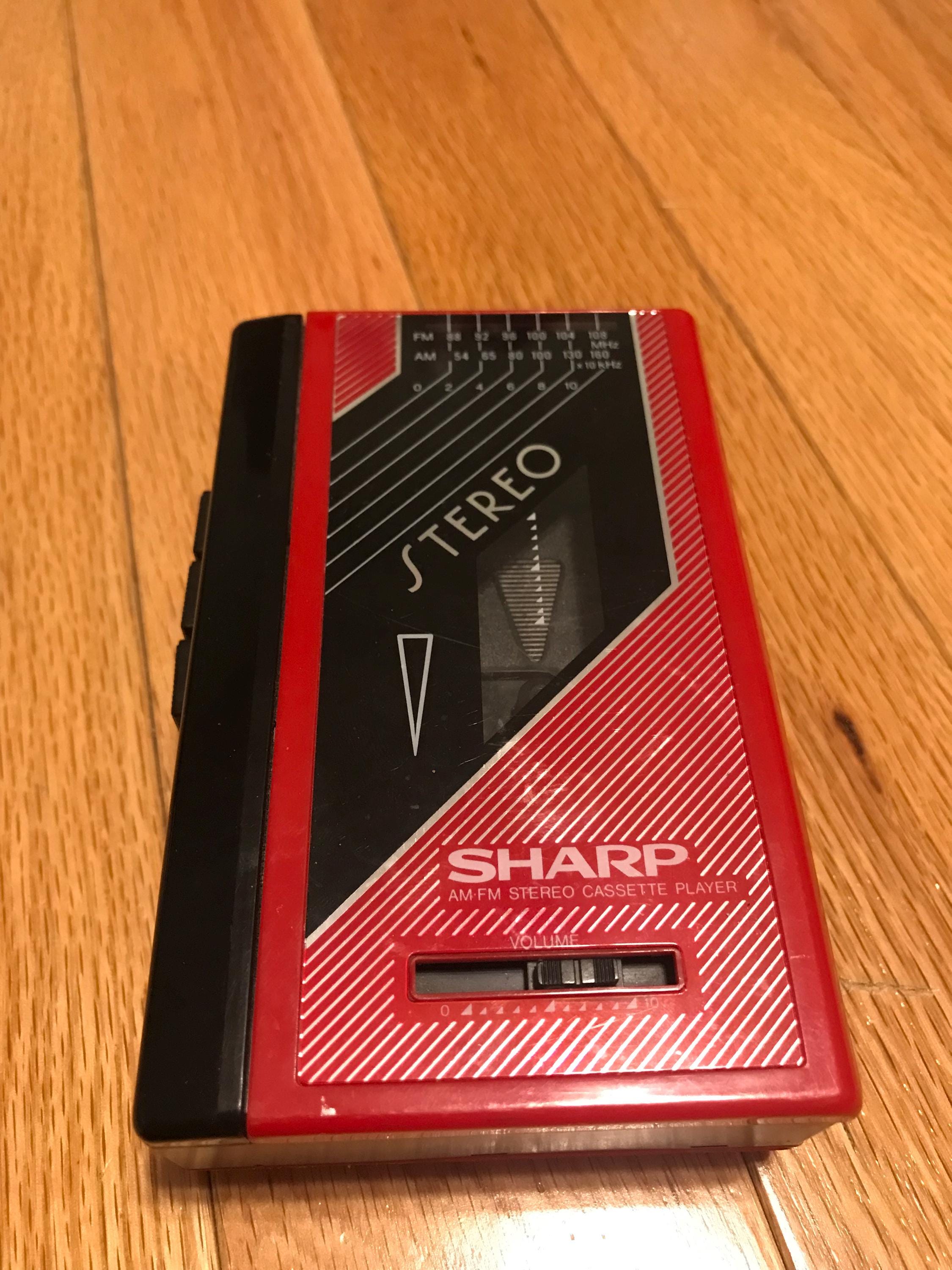 Awesome Vintage Red Portable Cassette Player! - Etsy
