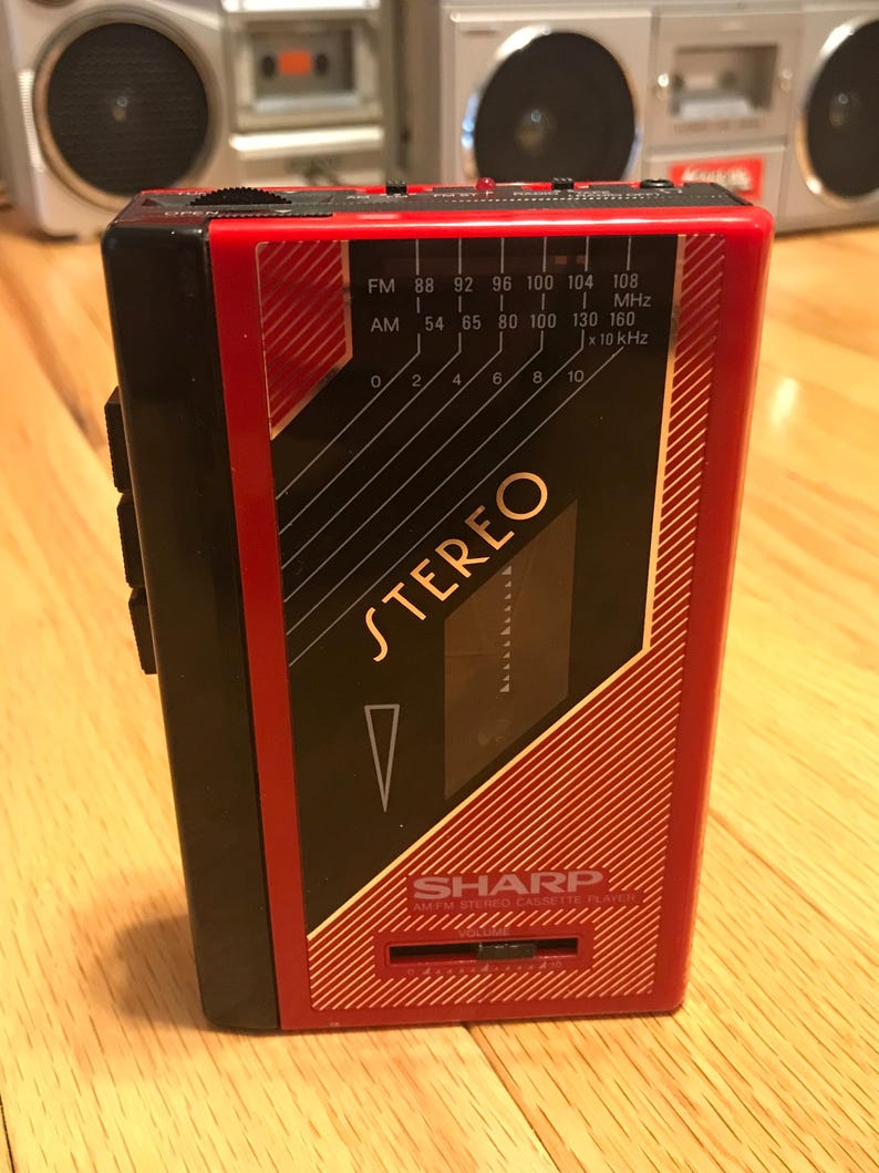 Awesome Vintage Red Portable Cassette Player! - Etsy