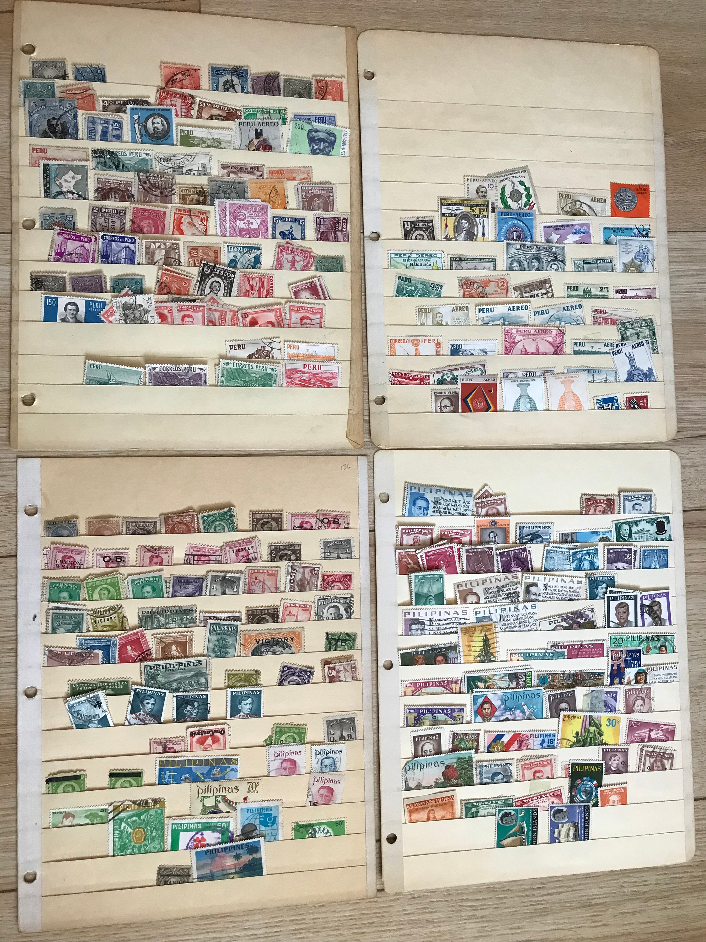 Vintage Postage Stamp Collection - Etsy