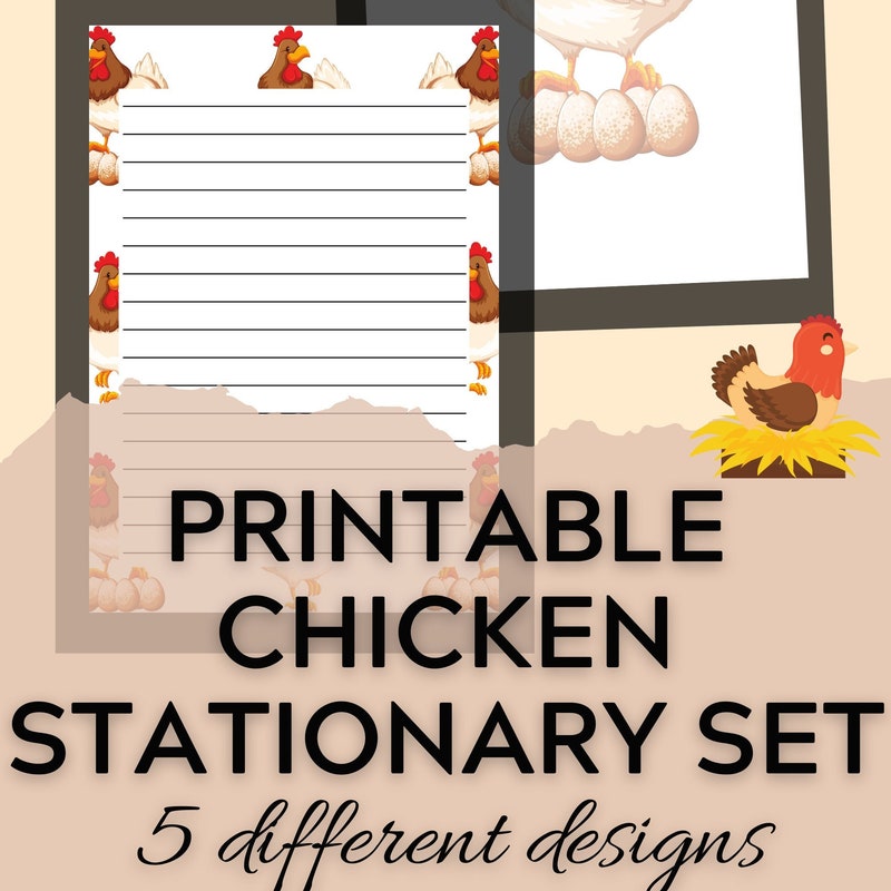 Chicken Stationary - Etsy