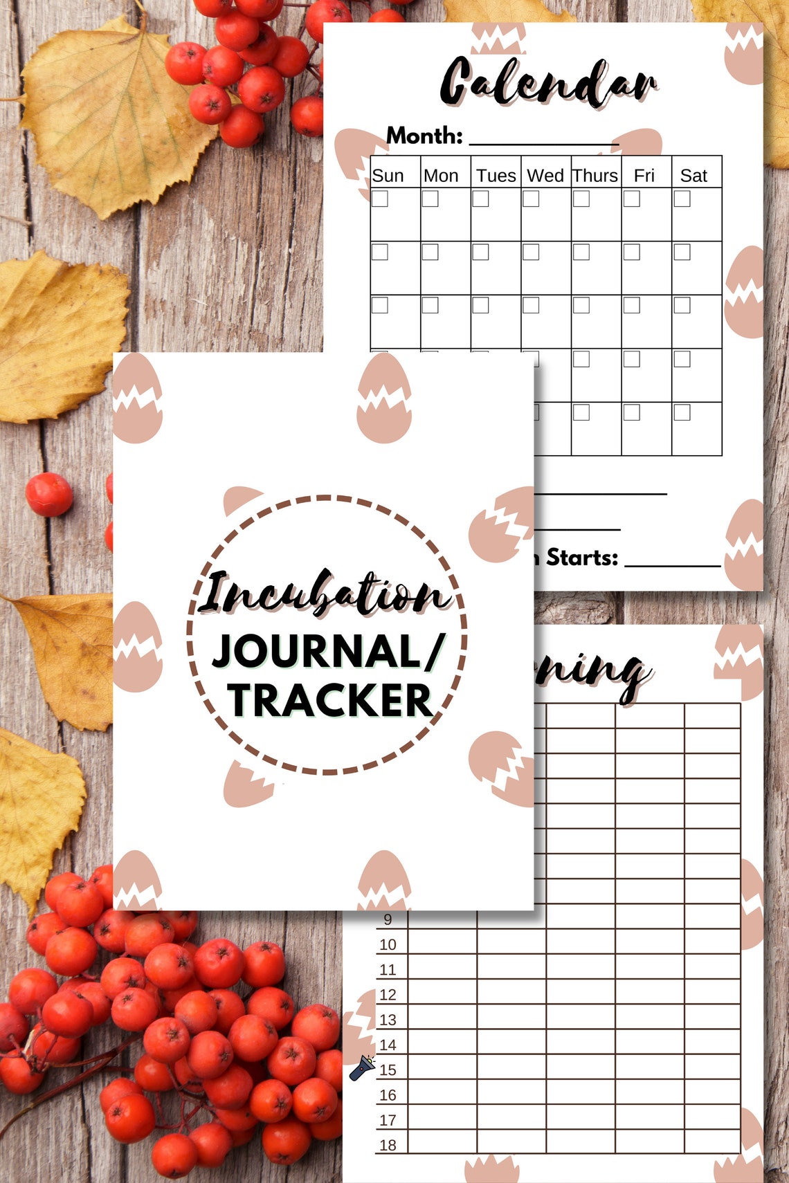 Egg Incubation Tracker, Chicken Keeping Printable, Chicken Planner, Egg ...
