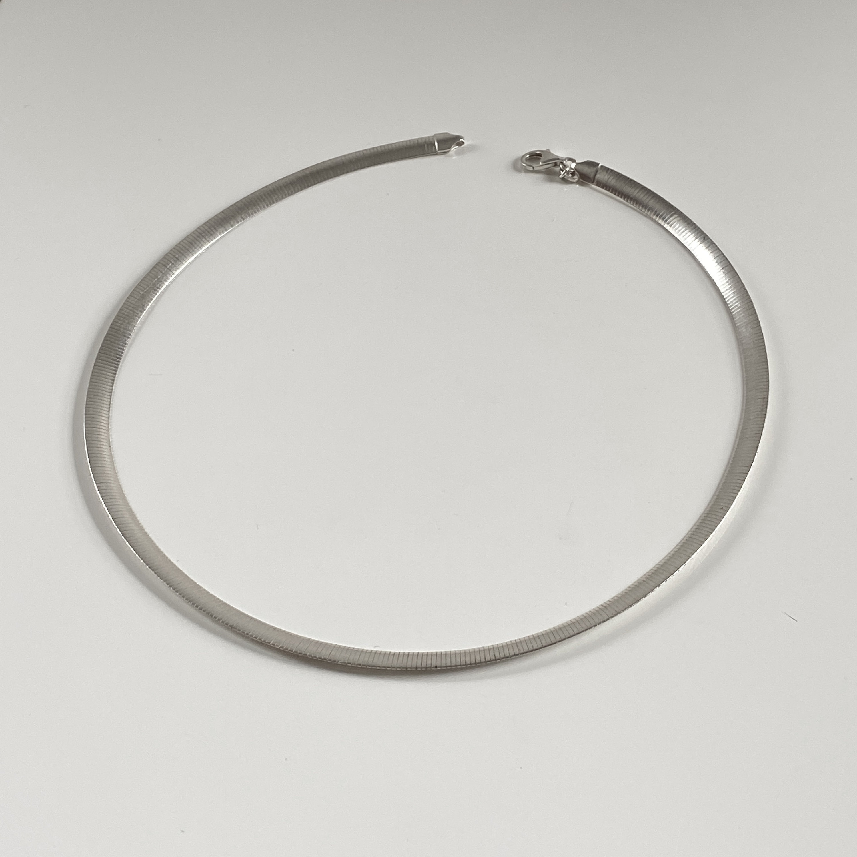 MILOR ITALIAN SILVER .950 Snake Link Dual Style Reversible Flat ...