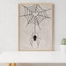 Spider Art Print, Cobweb Line Art, Spooky Season Wall Decor, Halloween ...