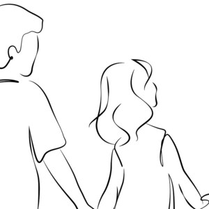 Siblings Line Art, Siblings Wall Art, Sister and Brothers Art ...