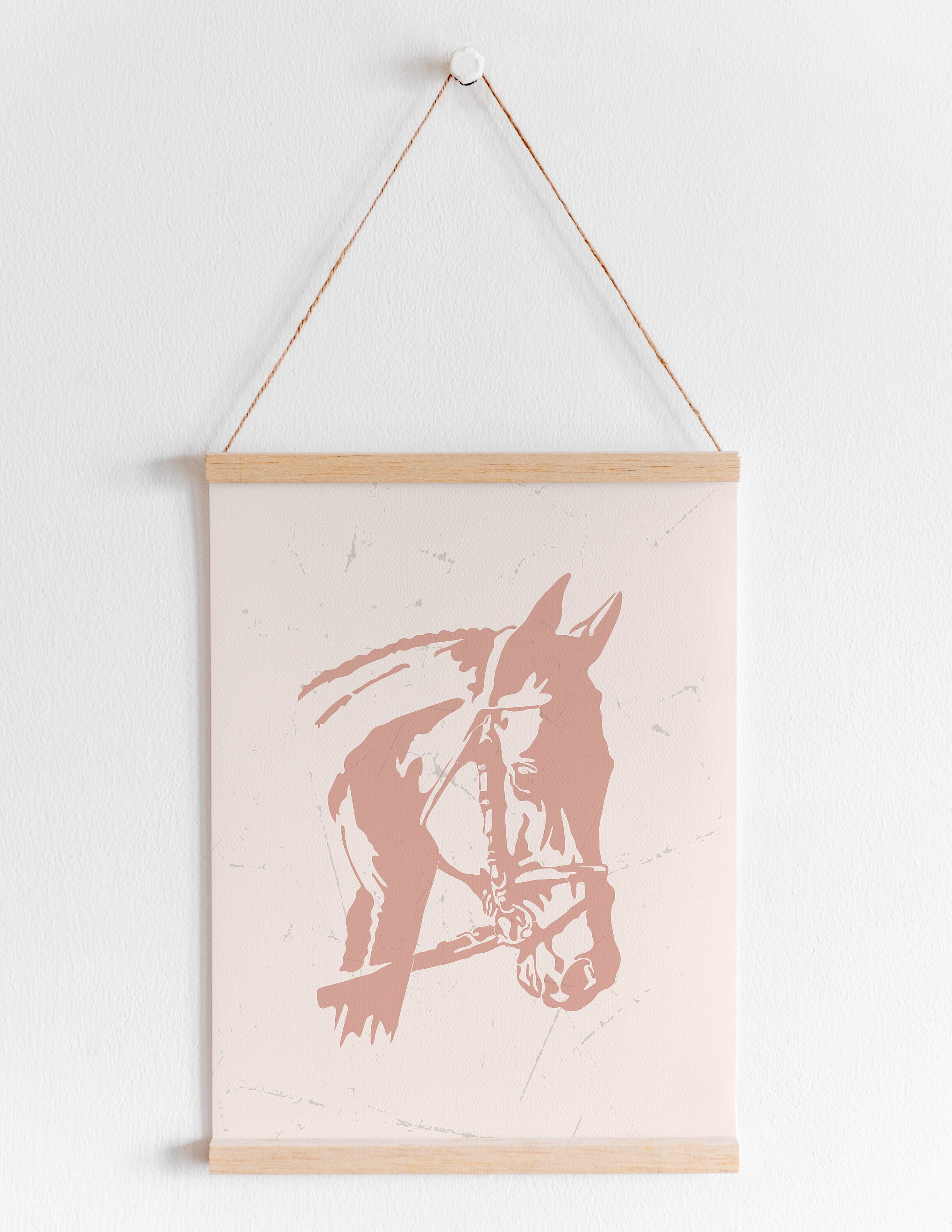 Boho Horse Print, Farm House Decor, Horse Printable Wall Art, Modern ...