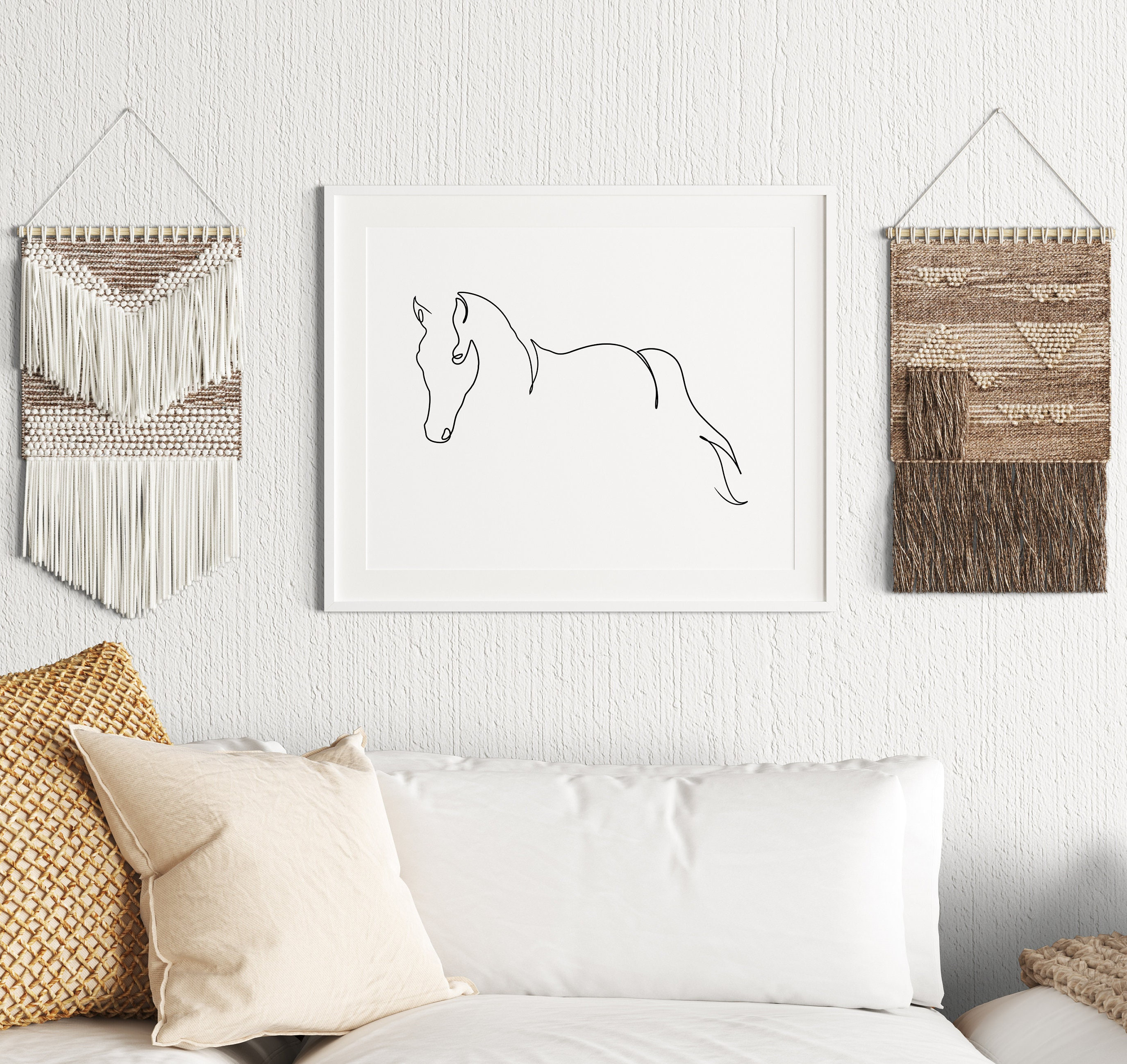 Horse One Line Drawing Minimalist Horse Line Art Printable - Etsy