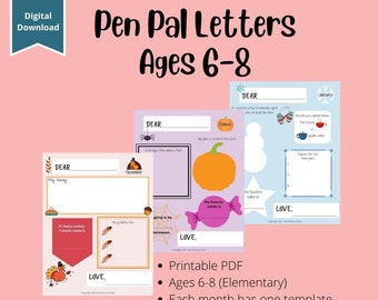 Pen Pal Kit: Ages 3-6 Monthly Letters With Grandparents, Aunts, Uncles ...