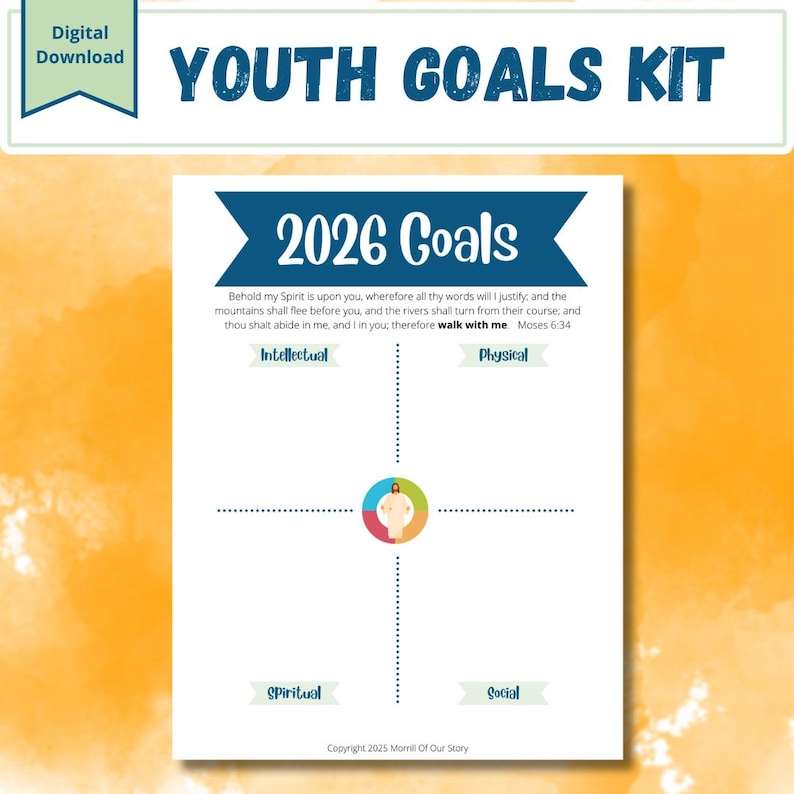 Youth Goals Kit | Church of Jesus Christ Young Women Men Goal Setting ...