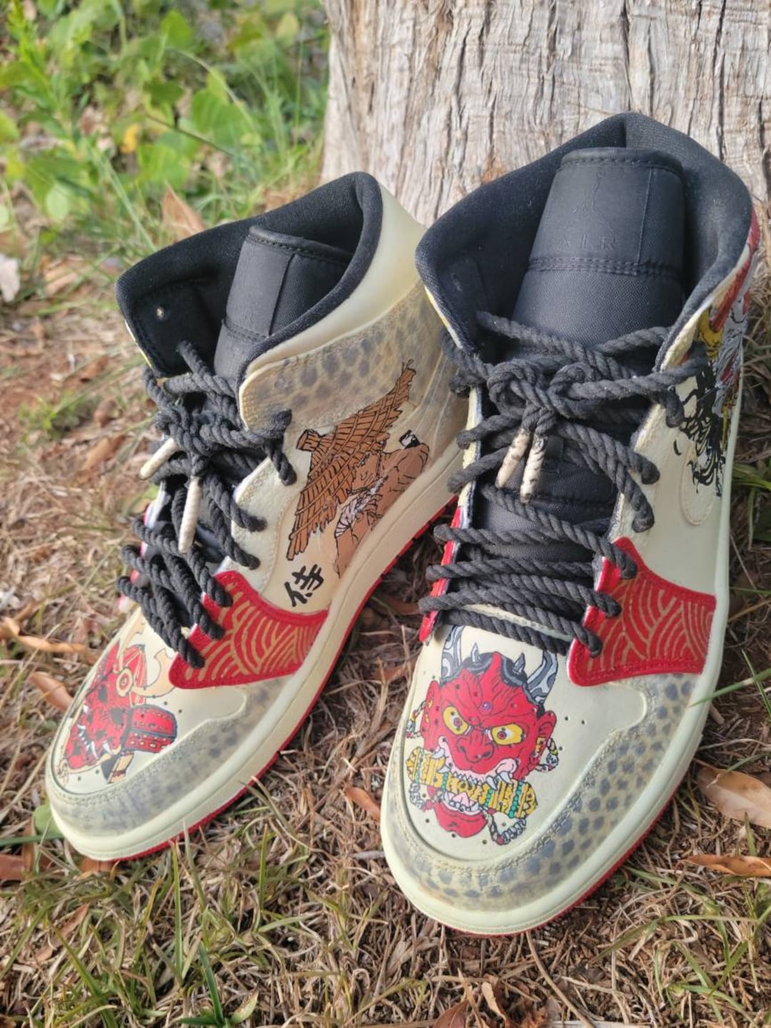 Japanese Theme Jordan 1s Custom - Etsy