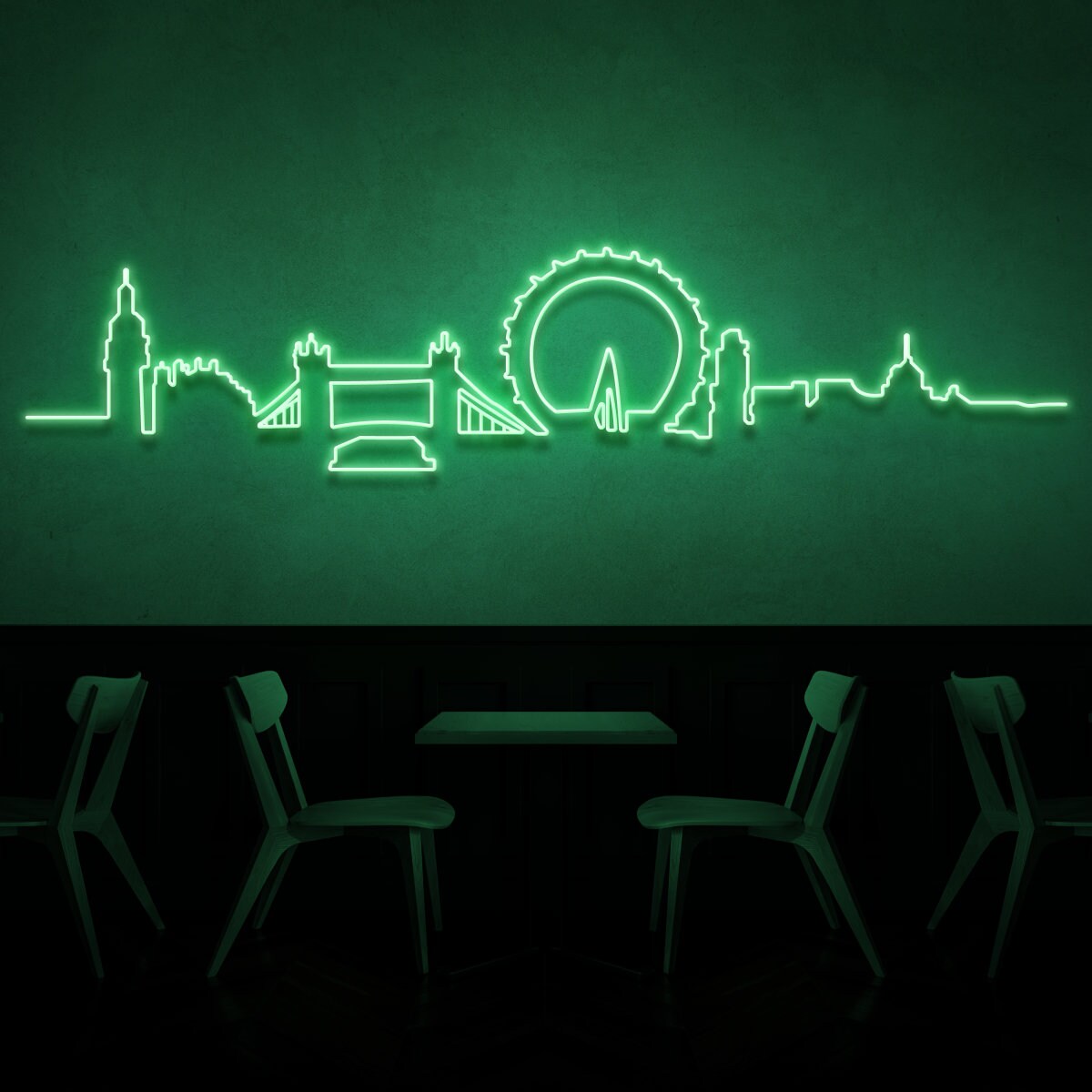 London Skyline Neon Sign for Bar, Home, Bedroom, Cafe, Restaurant ...
