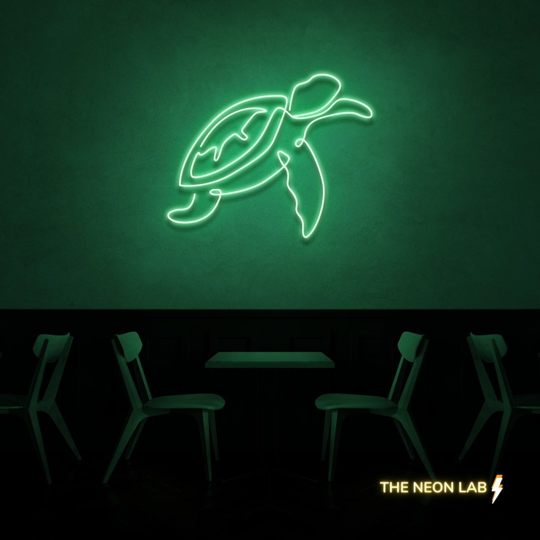 Turtle Neon Sign for Bedroom, Kids Room, Restaurant, Office Living Room ...