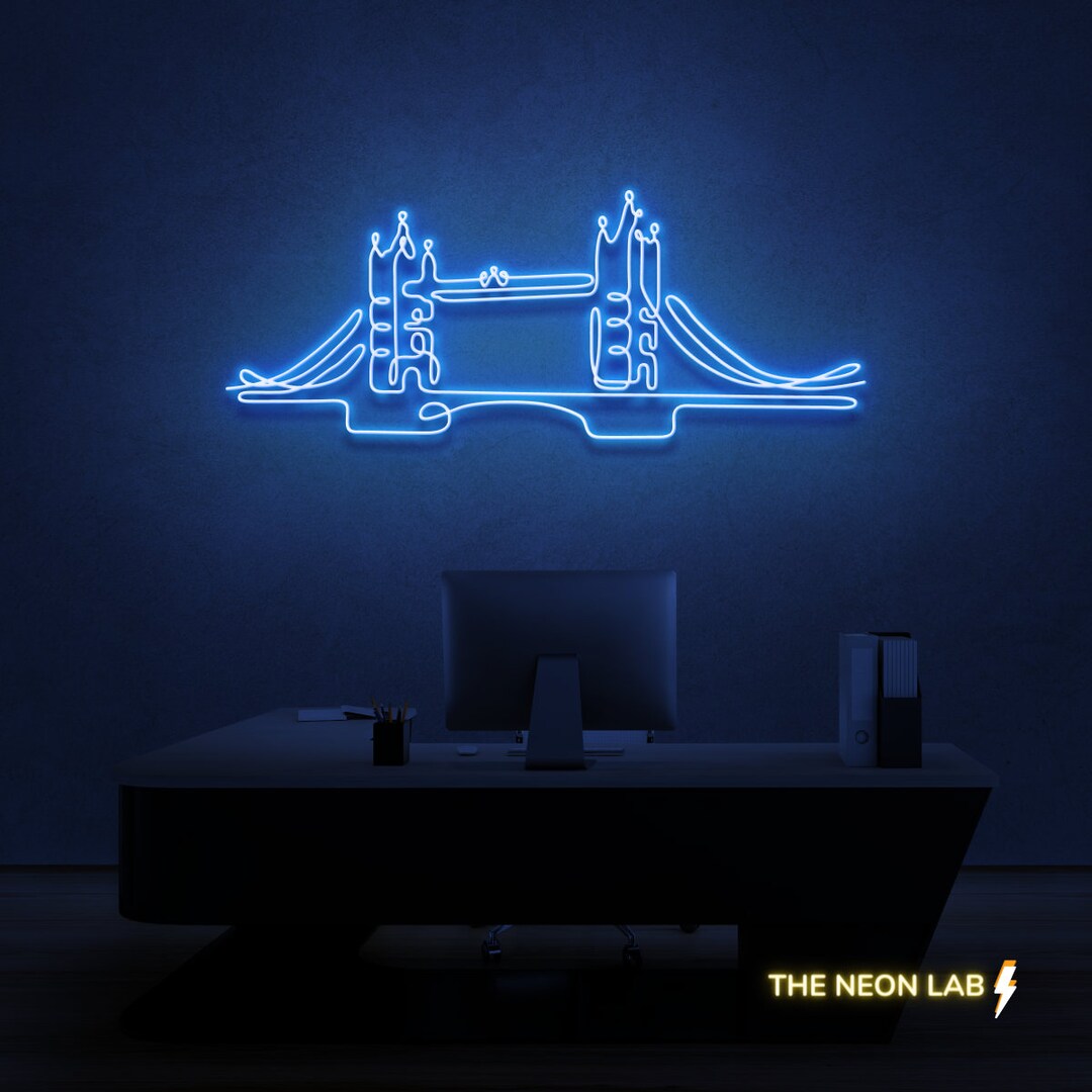 London Bridge ICON Neon Sign for Bar, Home, Bedroom, Cafe, Restaurant ...
