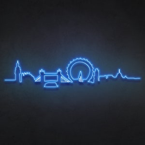 London Skyline Neon Sign for Bar, Home, Bedroom, Cafe, Restaurant ...
