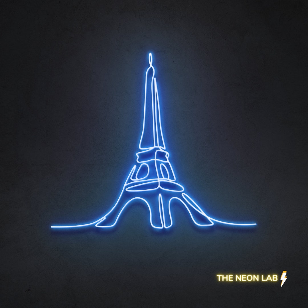 Paris Eiffel Tower Neon Sign for Bar, Home, Bedroom, Cafe, Restaurant ...