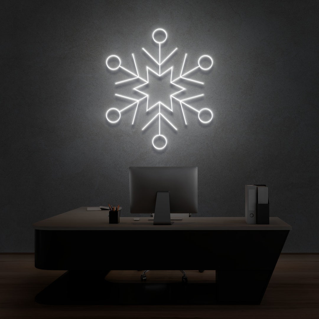 Snowflake Design Neon Sign for Christmas Festive Season Decorations ...