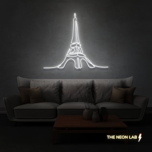 Paris Eiffel Tower Neon Sign for Bar, Home, Bedroom, Cafe, Restaurant ...
