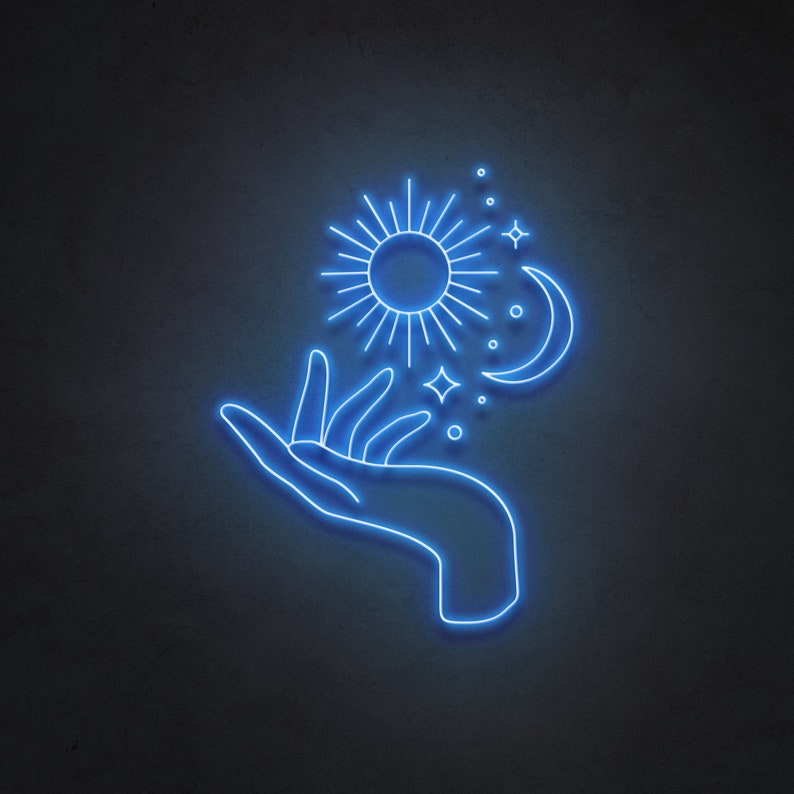 Galaxy Moon and Stars Neon Sign for Bedroom Cafe Studio - Etsy