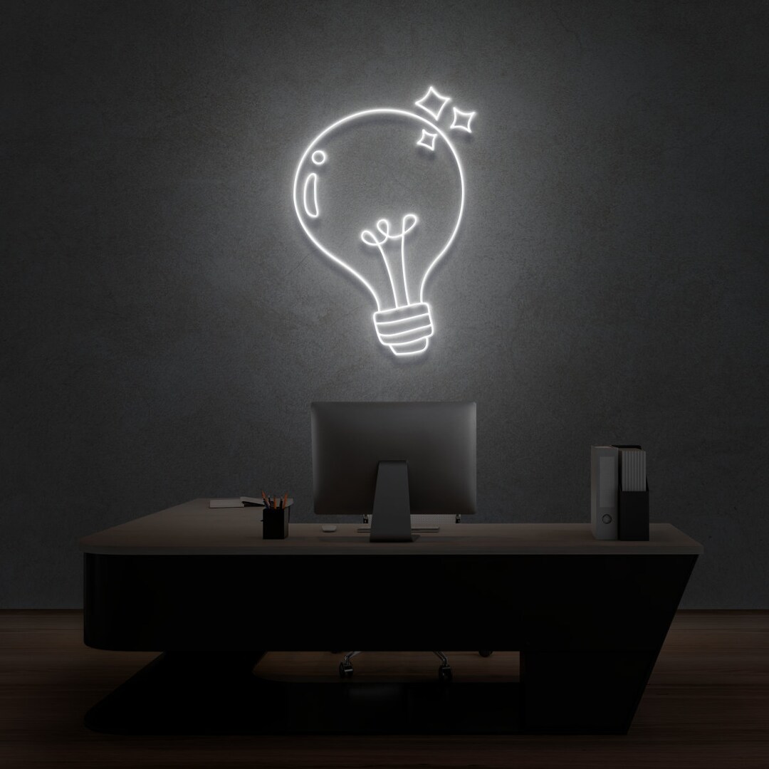 Lightbulb Moment Neon Sign for Office, Living Room, Gym, Home, Bar ...