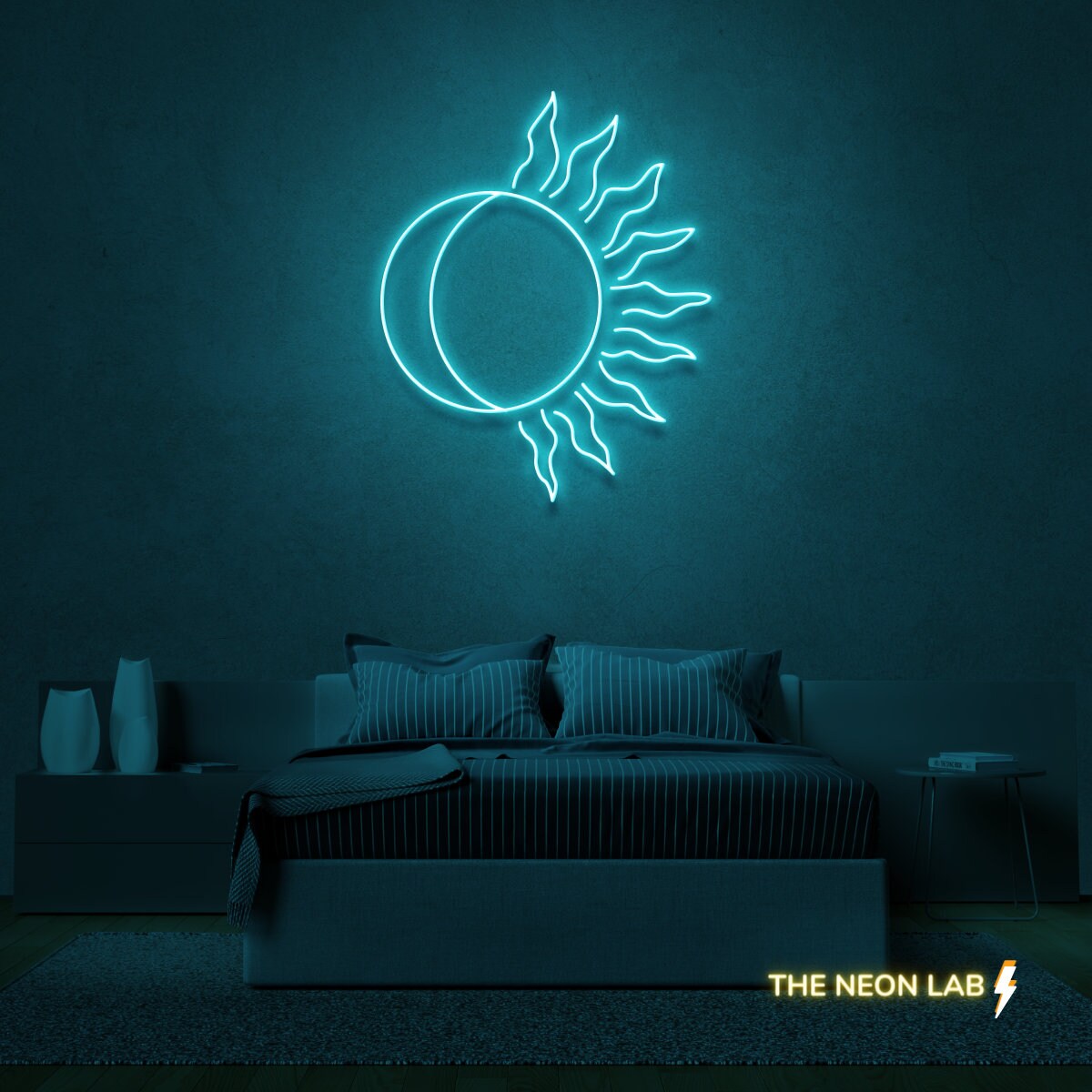 Moon and Sun Celestial Eclipse Neon Sign for bedroom home cafe office ...