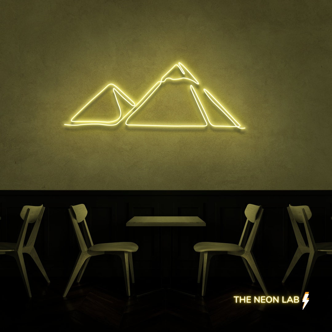 Egyptian Pyramid, Giza ICON Neon Sign for Bar, Home, Bedroom, Cafe ...