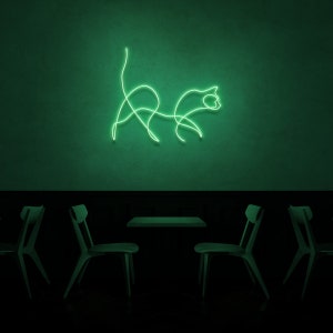 Kitten Cat Animal Neon Sign for Kids Room, Night Light, Home, Office ...