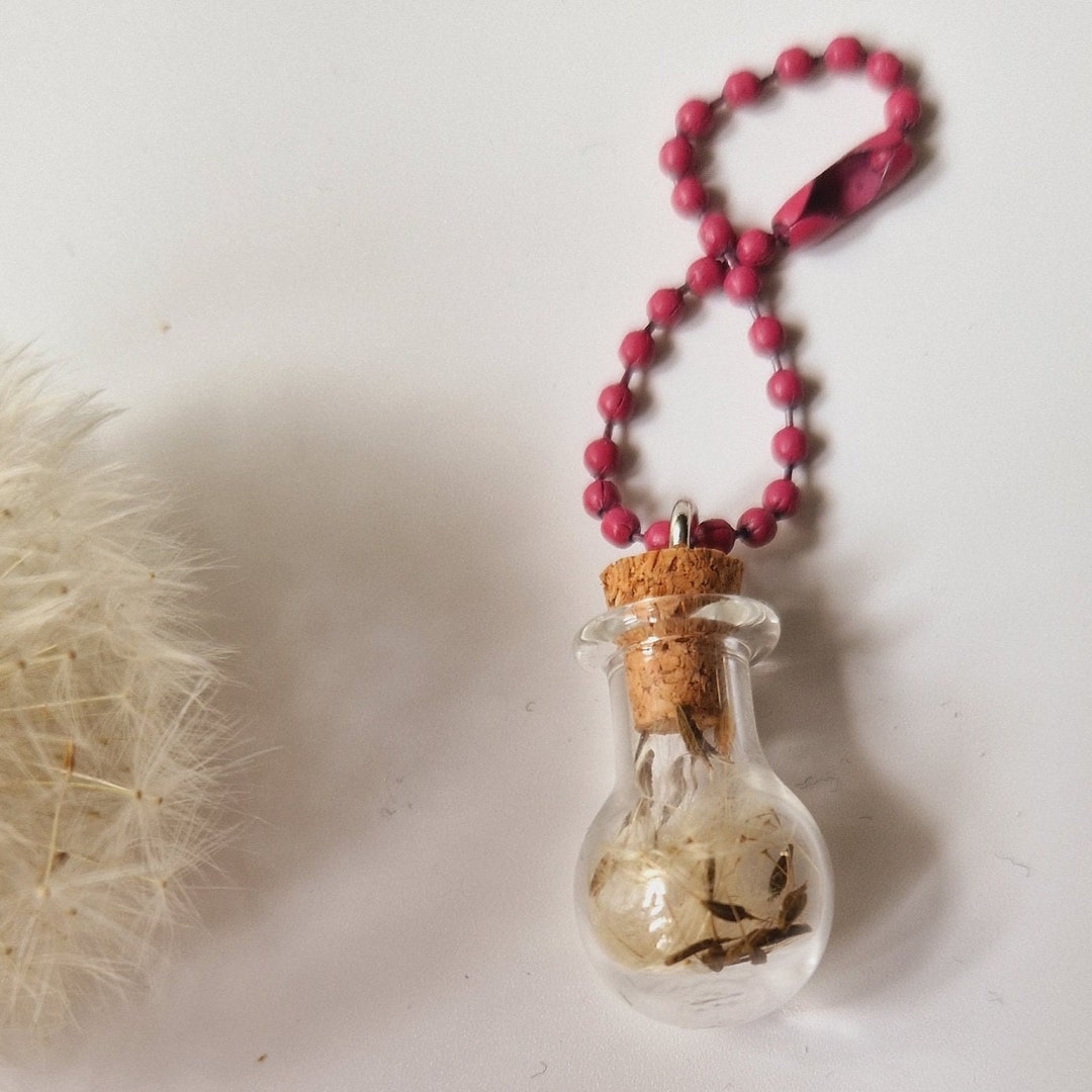 Real Dandelion in a Bottle With a Chain as a Pendant - Etsy
