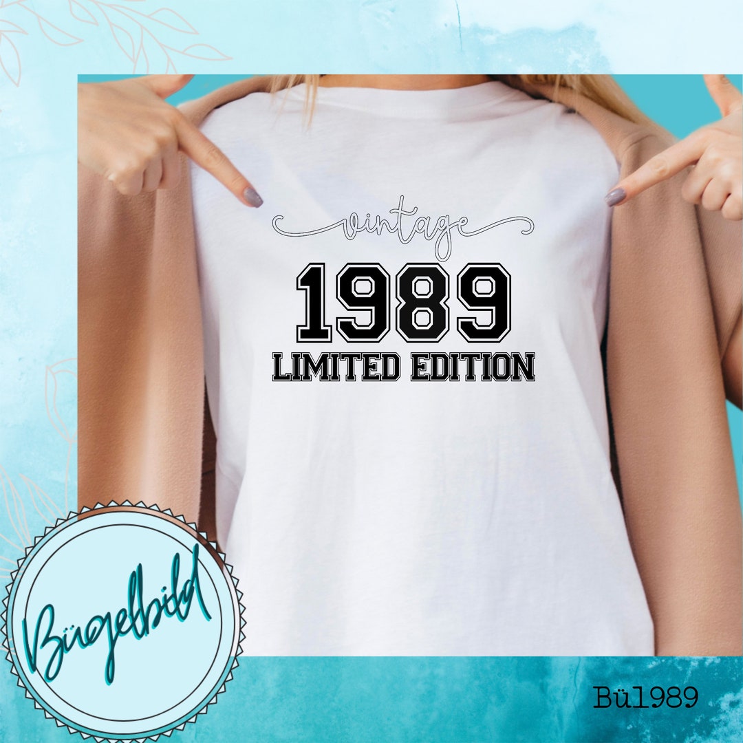 Iron-on Patch Vintage 1989 Limited Edition, Year 1989, Birthday - Etsy