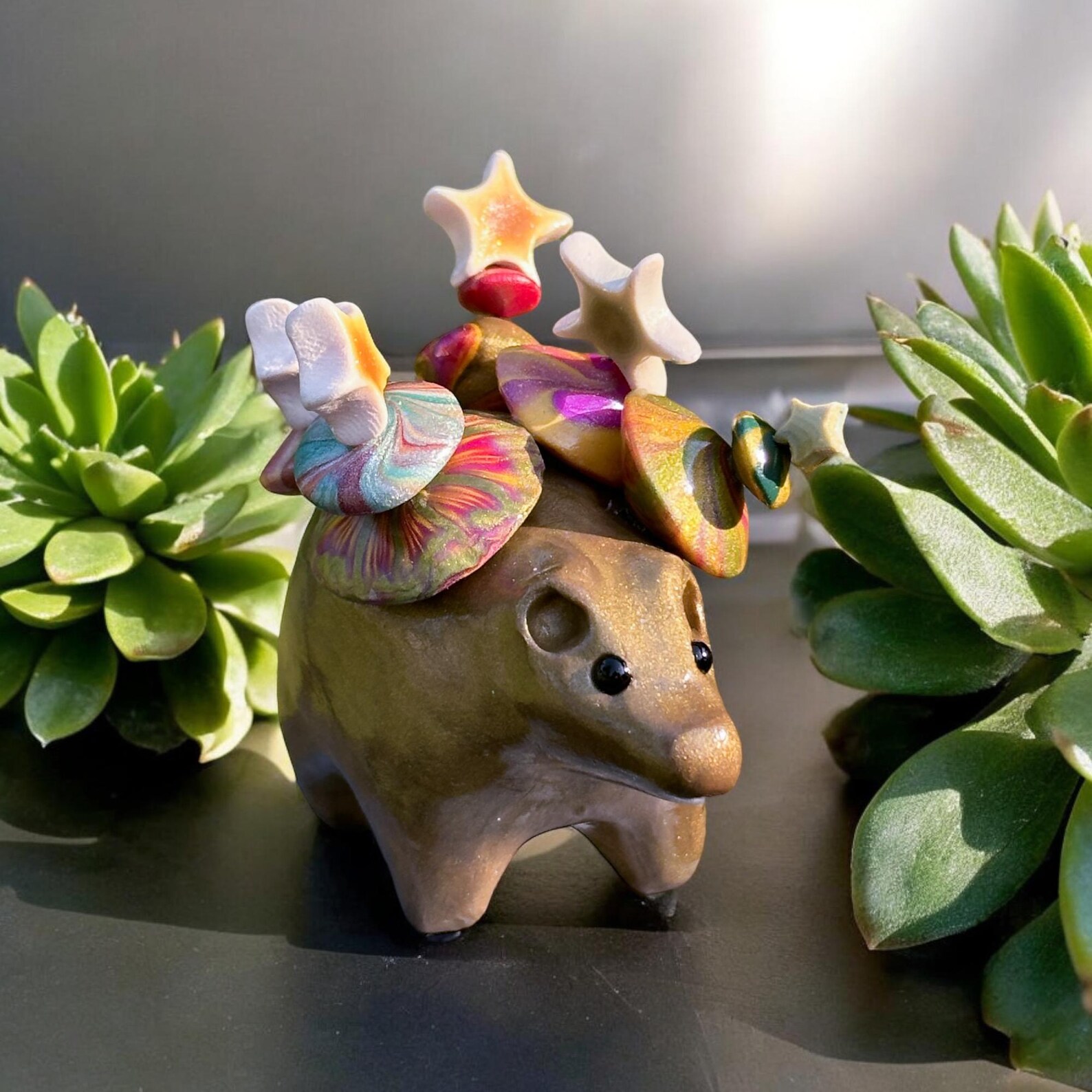 Golden Badger Bear Figurine, Unique and Handmade - Etsy