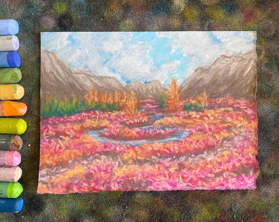 Original Pastel Artwork, Soft Pastel Landscape, Abstract Landscape ...