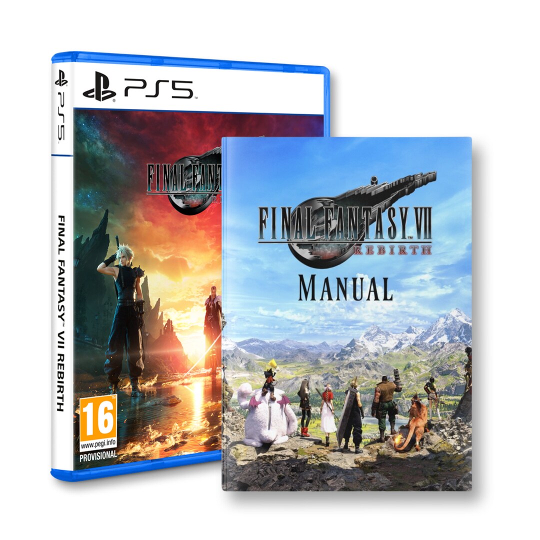 Final Fantasy VII Rebirth Manual PS5 - FF7R FF7 Playstation Instruction ...